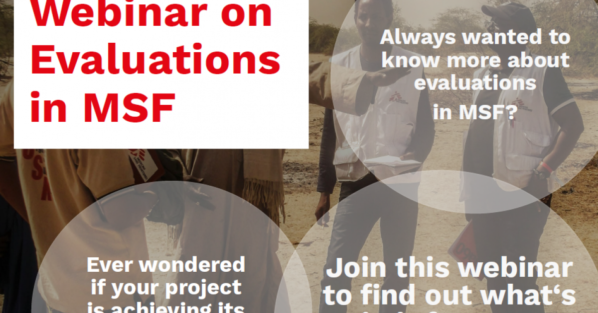 VEU Webinar on evaluations in MSF | MSF Intersectional Evaluation Group